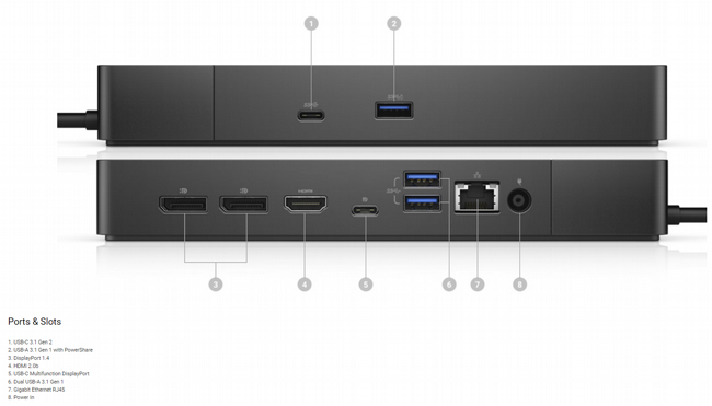 תחנת עגינה דל Dell Performance Dock WD19DCS 240W 210-AZBW